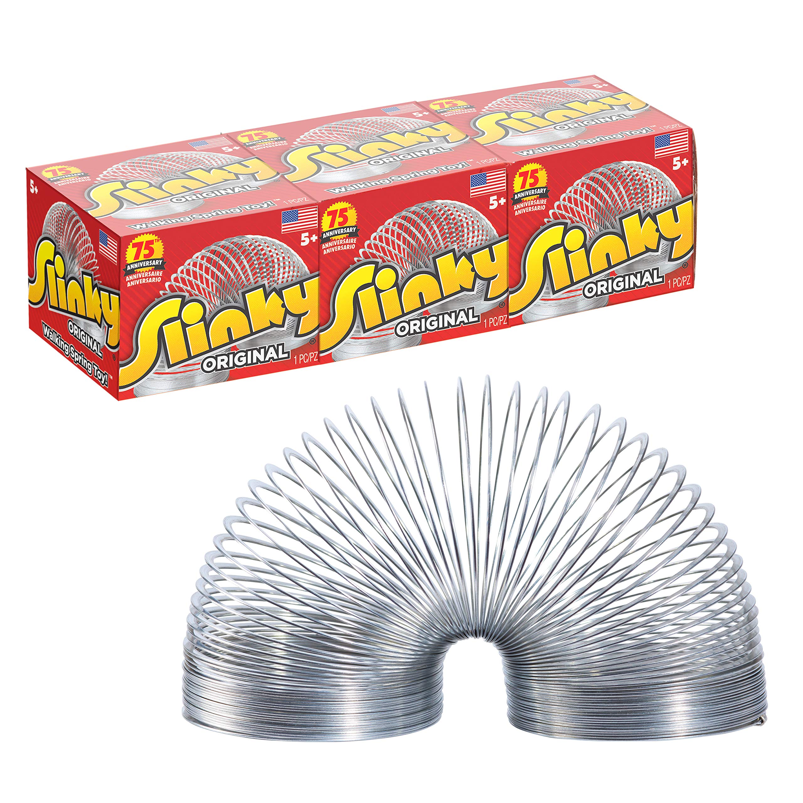 Mua The Original Slinky Walking Spring Toy, 3-Pack Metal Slinky, Fidget ...
