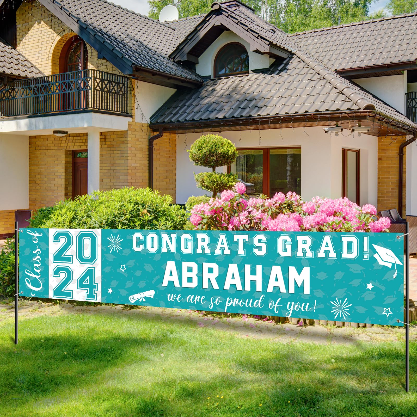 Graduation Congratulations Banner Decorations, Class of 2024 ...