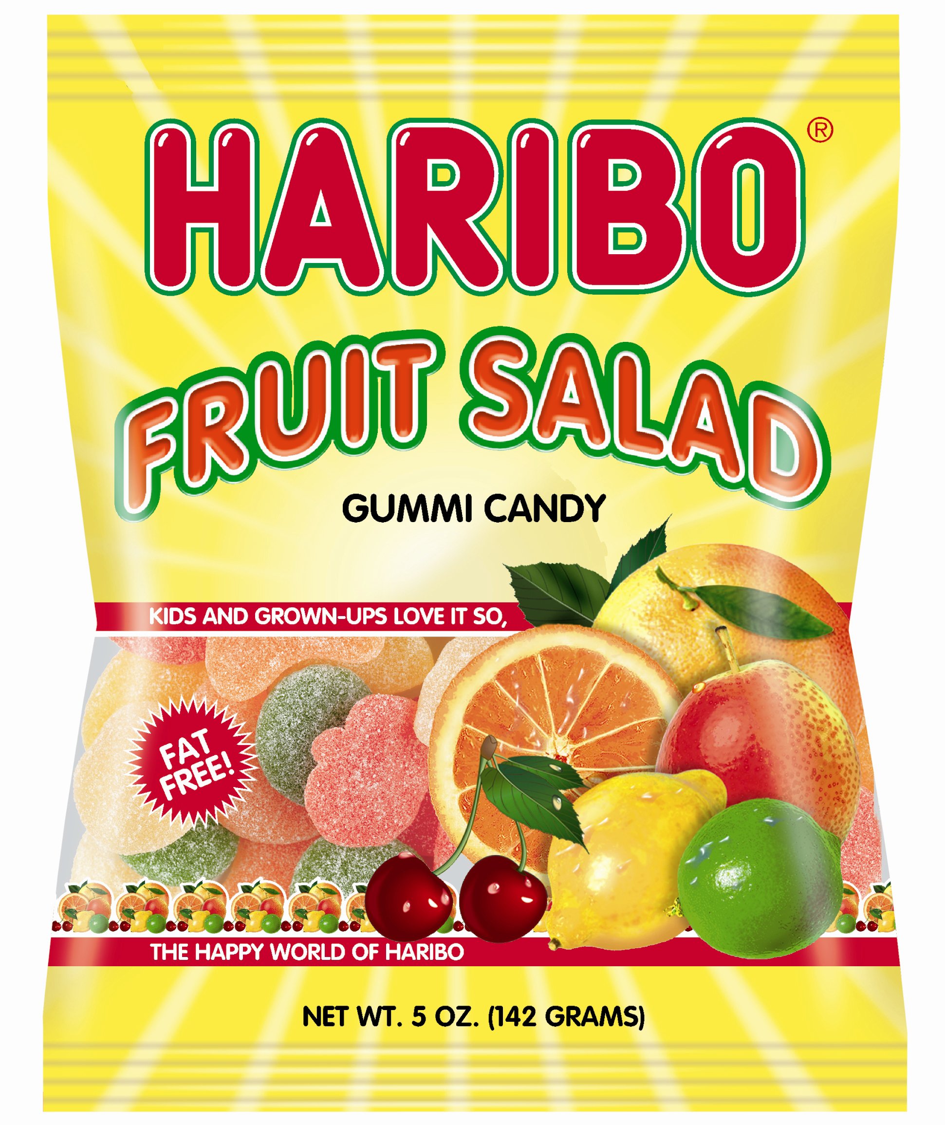 Amazon.com : Haribo Gummi Candy, Fruit Salad, 5-Pound Bag : Candy Fruit ...