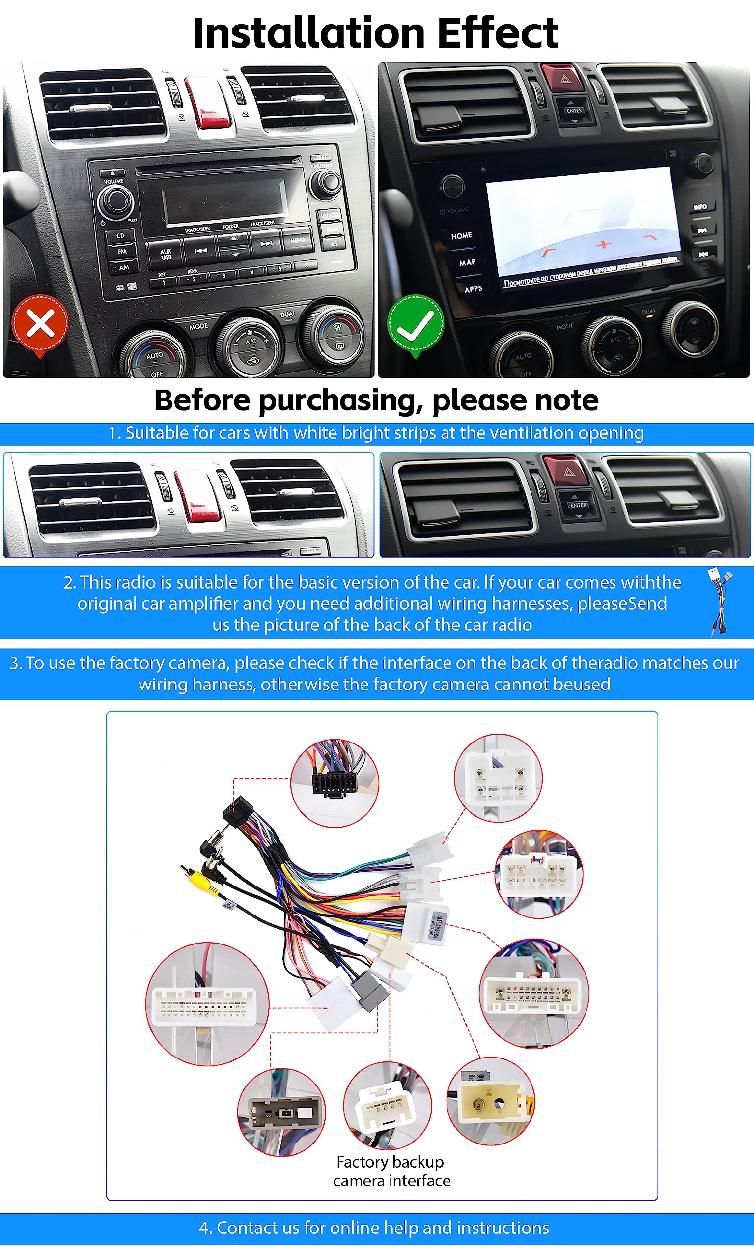 Mua Car Stereo for Subaru Forester 2016-2018 Car Radio with Wireless ...