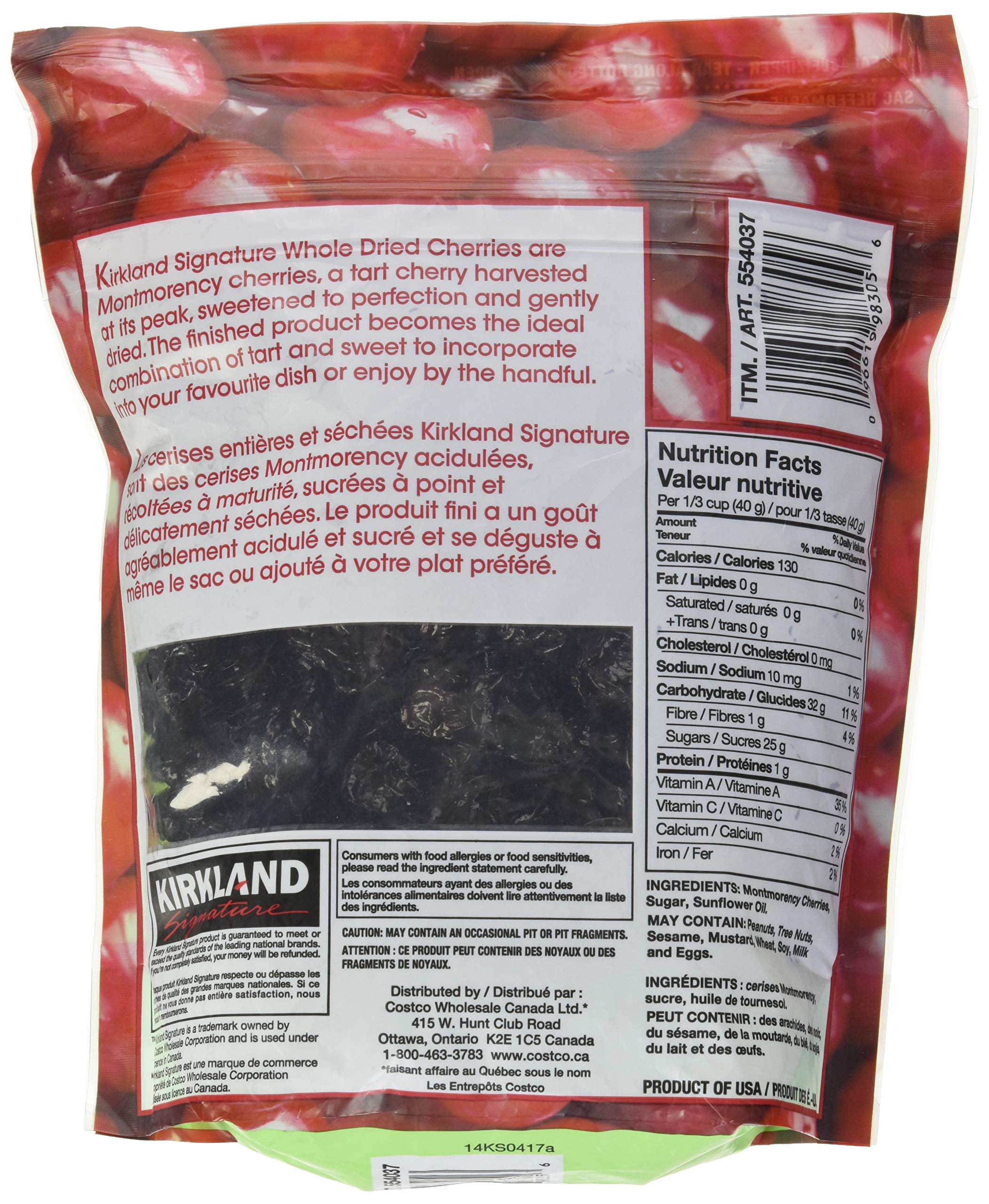 Kirkland Signature Signature Dried Cherries, 567 Grams on Galleon ...