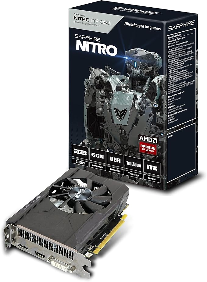 Sapphire Nitro R7 360 2G D5 AMD Radeon R7 360 2GB - Tarjeta gráfica ...