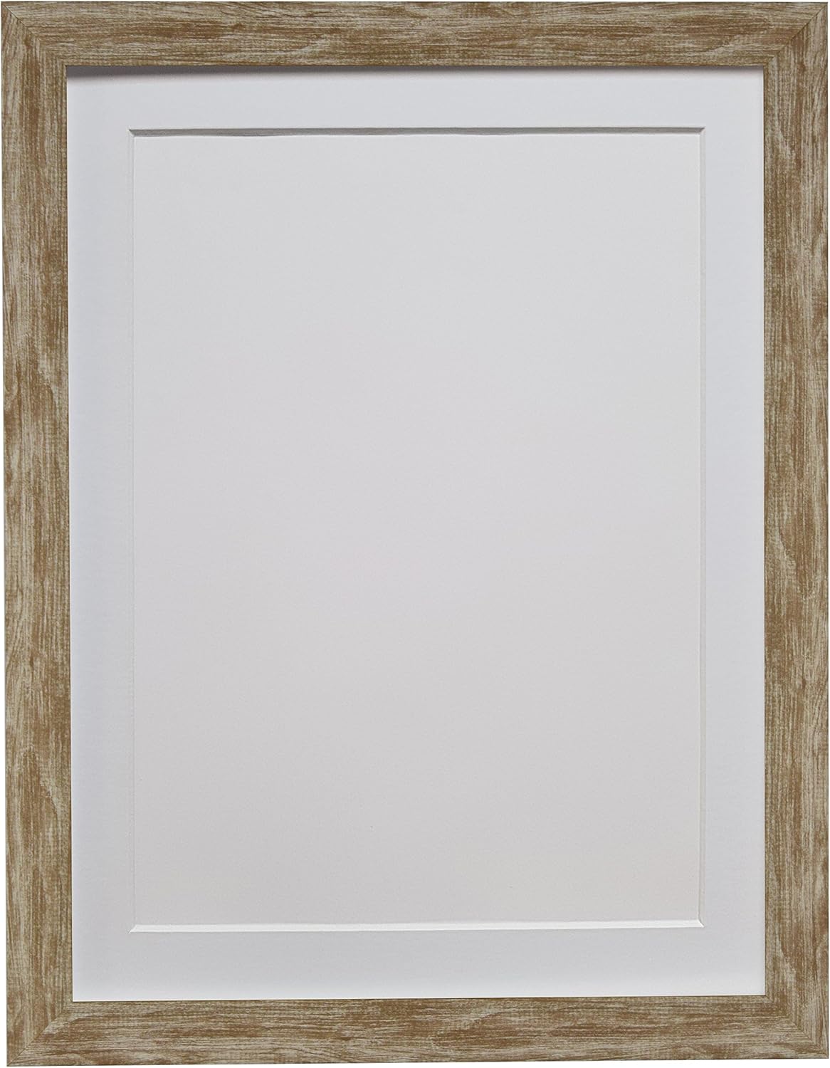 FRAMES BY POST Nordic Distressed Wood Photo Frame with White Mount ...