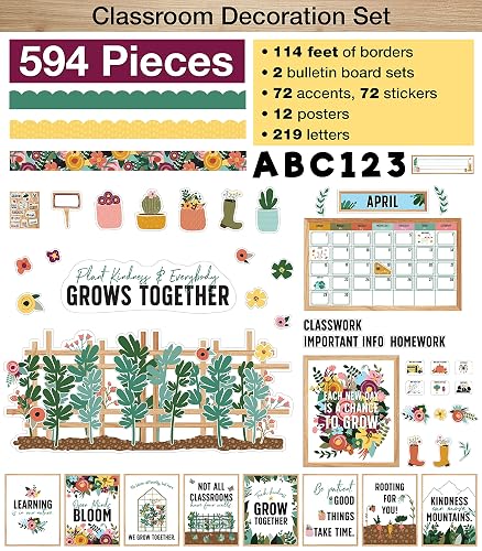 Carson Dellosa 594 Pc. Grow Together Classroom Decor Bundle, Bulletin ...