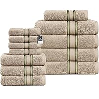 Amazon.com: LANE LINEN Luxury Bath Towels Set - 12 Piece Set, 100% CottonBathroom Towels, Zero ...