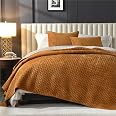Amazon.com: Grassix Velvet Queen Quilt Set - Luxury Cozy Velvet Quilt ...