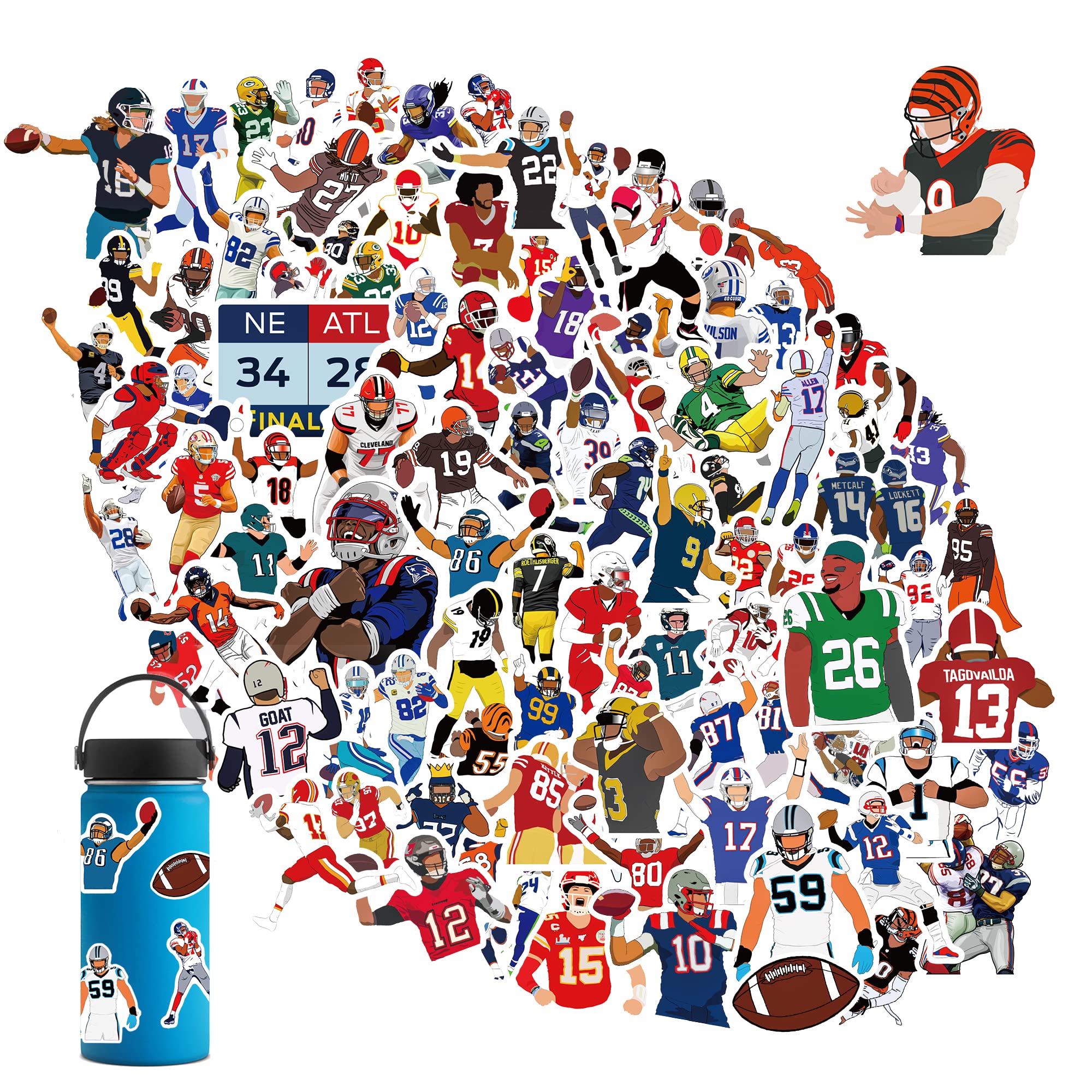 Mua Football Stickers Water Bottle Stickers Computer Laptop Stickers ...