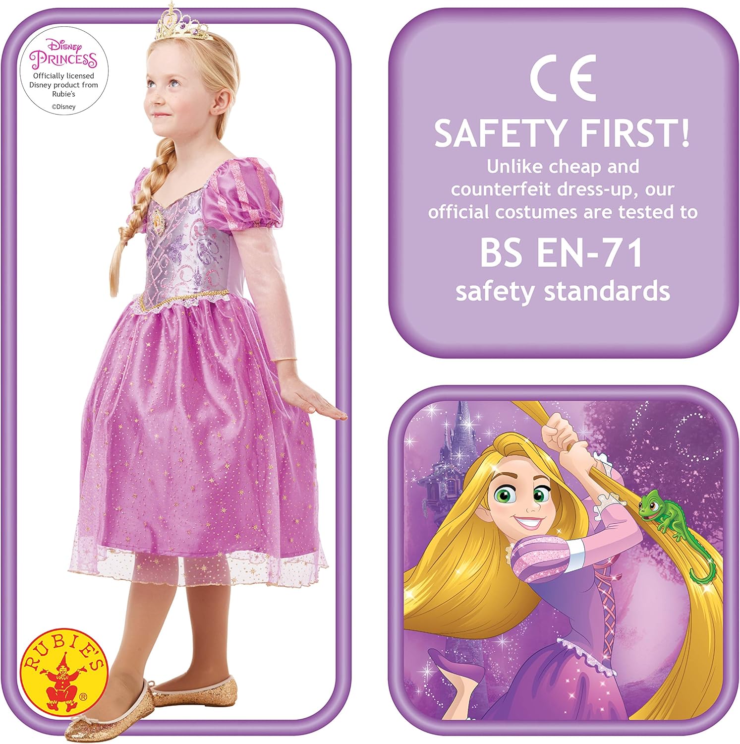 Rubie’s Official Disney Princess Rapunzel Tangled Glitter and Sparkle ...