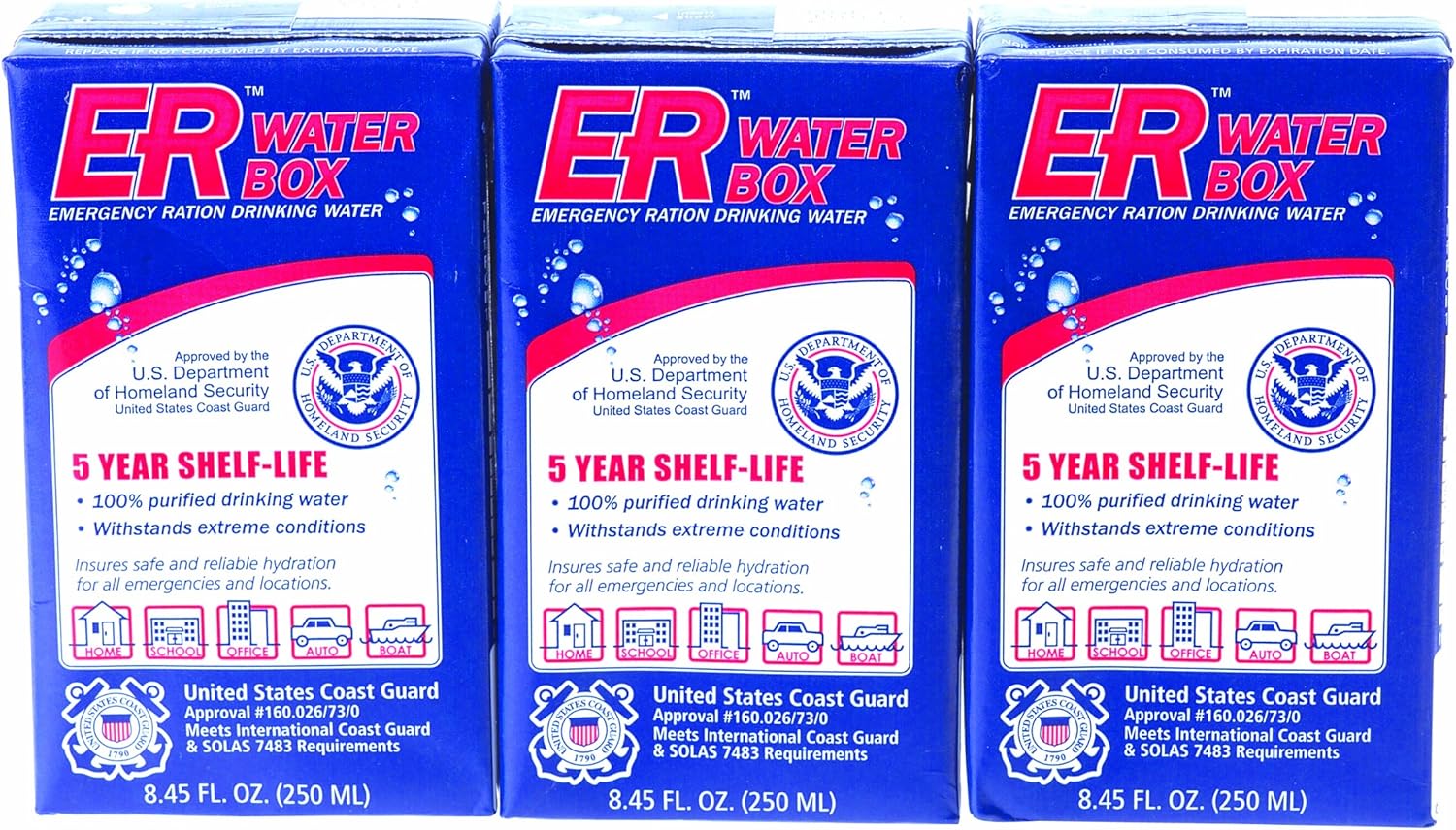 Amazon.com : ER Emergency Ration BPA-Free Drinking Water for Survival ...