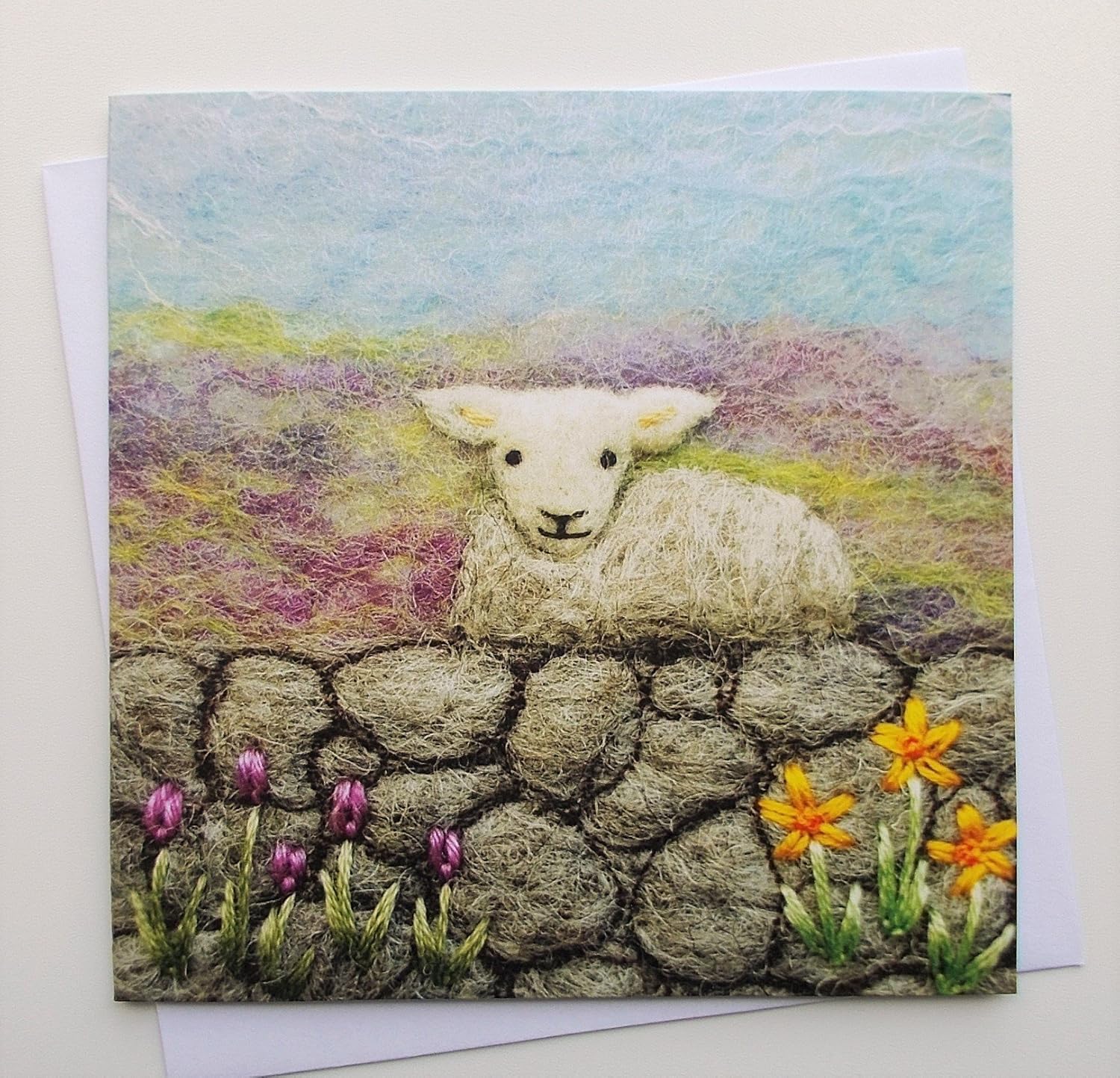 Little Lamb printed greetings card, blank.: Amazon.co.uk: Handmade