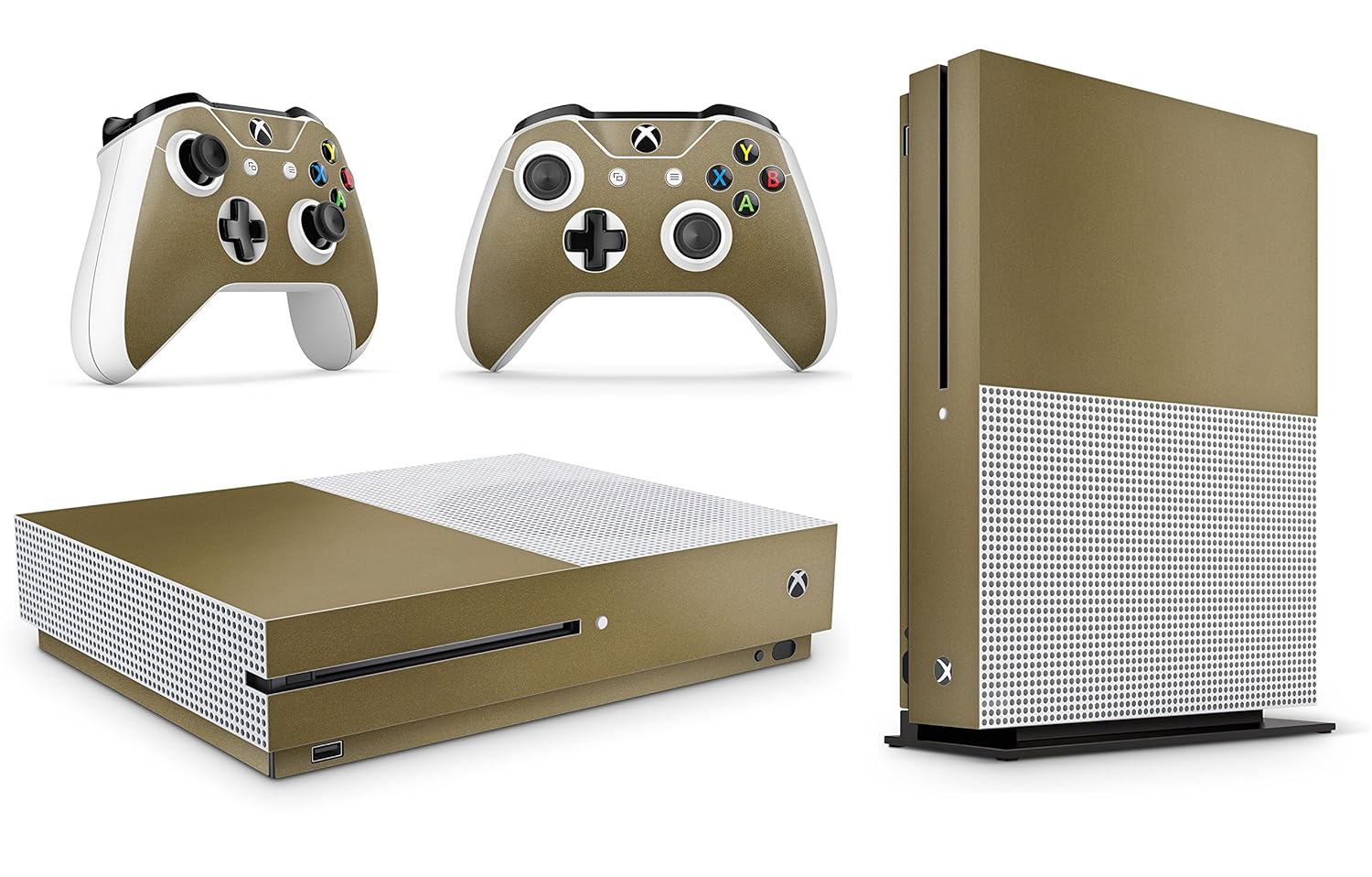 Gizmoz n Gadgetz Xbox One S Metallic Gold Console Skin: Amazon.co.uk ...