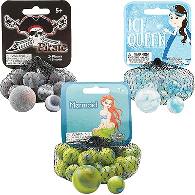 Buy Mega Marbles 3 Pack - Pirate, Ice Queen, Mermaid Game Nets ...