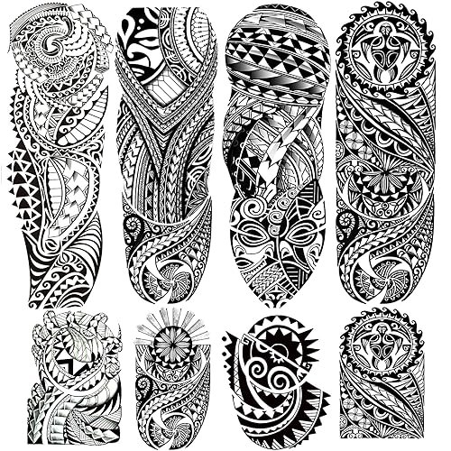 Tribal Totem Temporary Tattoo Stickers 4-Sheet Large Full Arm Tribal ...