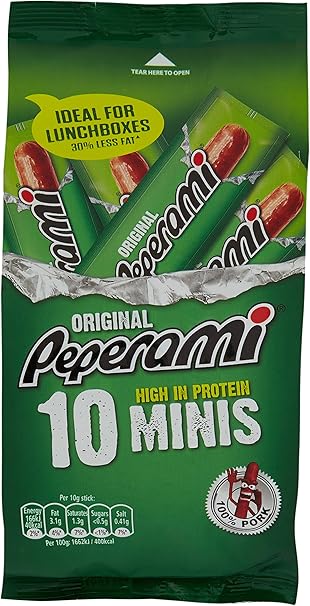 Peperami Mini Original Smoked Pork Salami Sausage, 100g: Amazon.co.uk ...