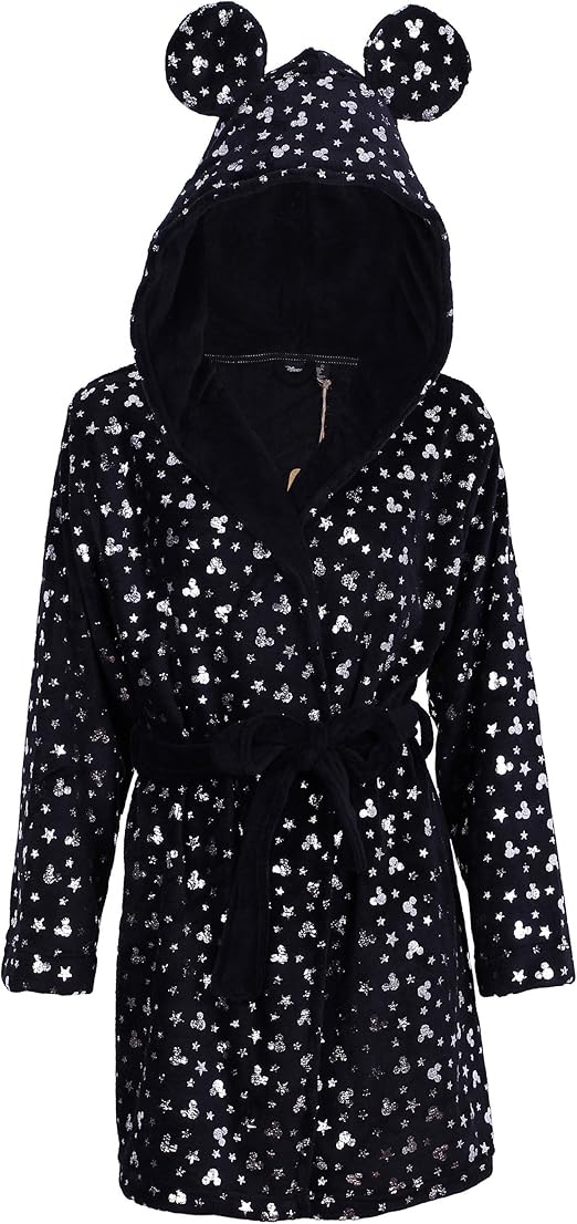 Disney, Mickey Mouse, Ladies Soft Fleece, Hooded Dressing Gown, Robe ...