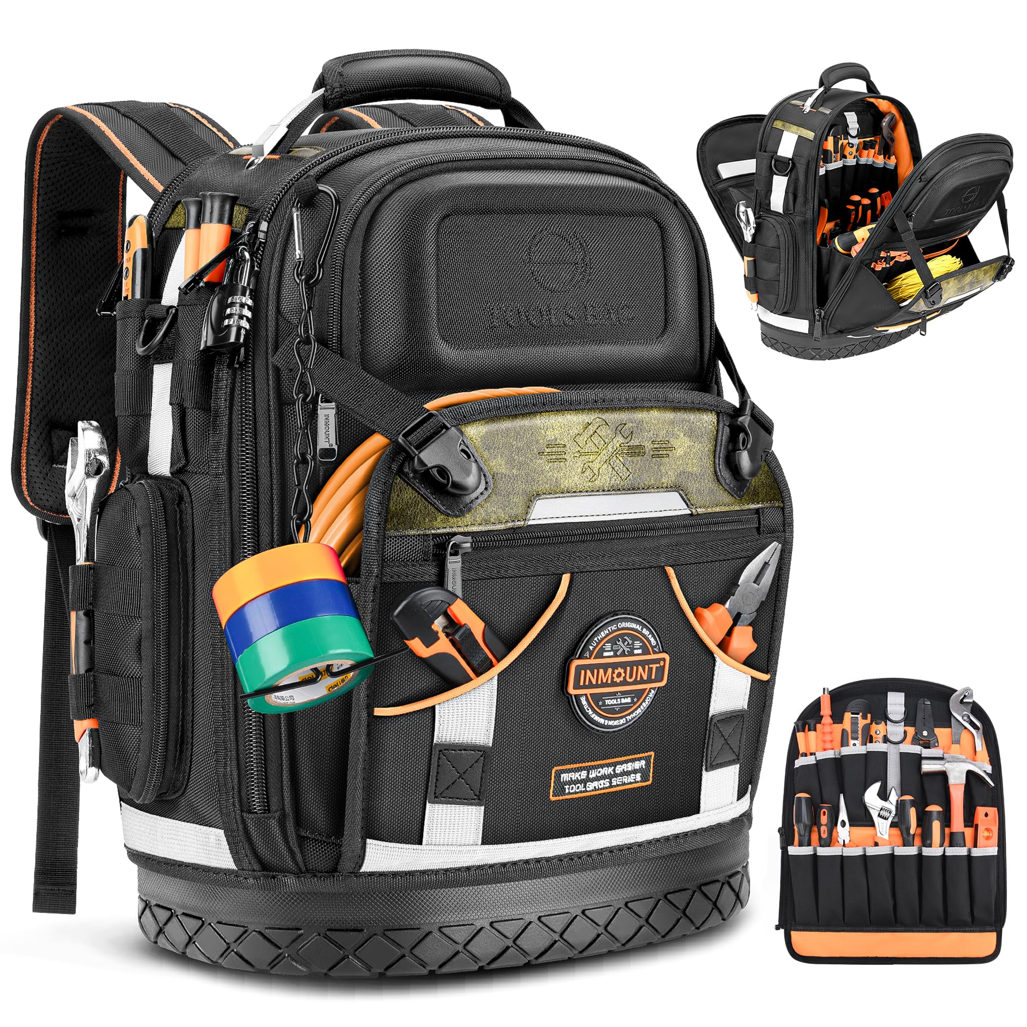Tool Backpack Bag, Electrician Tool Bag 78-Pockets & Loops Tools Bag ...