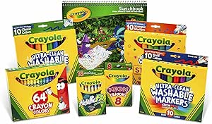 Amazon.com: Crayola Drawing and Coloring Kit for Kids, Art Set, Gift ...