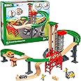 Amazon.com: BRIO World - 33887 Lift & Load Warehouse Set | 32 Piece ...