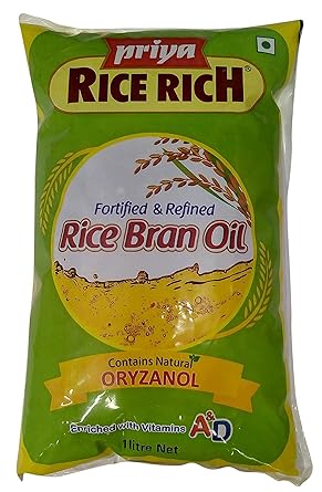 Priya Rice Rich Cooking Oil - Rice Bran, 1L Pack: Amazon.in: Grocery & Gourmet Foods