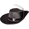 Amazon.com: Amscan 842398 Black Musketeer Hat, 1 Piece : Toys & Games