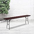 Amazon.com: Flash Furniture 8-Foot Mahogany Melamine Laminate Folding ...