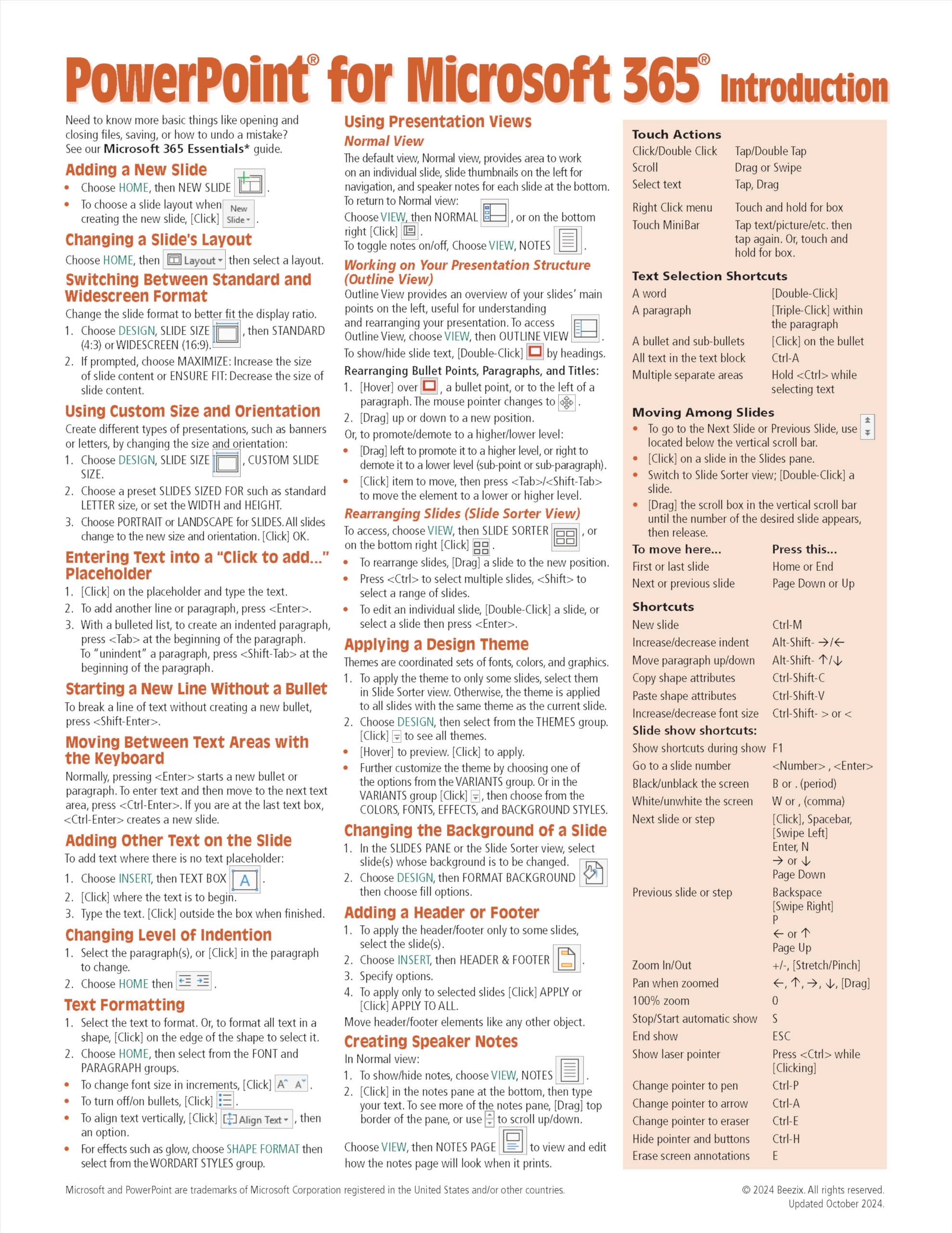 Mua PowerPoint for Microsoft 365 (Office 365) Introduction Quick Reference Guide - Windows ...