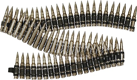 Genuine Bullet Belt (Chrome - With Tips): Amazon.co.uk: Clothing