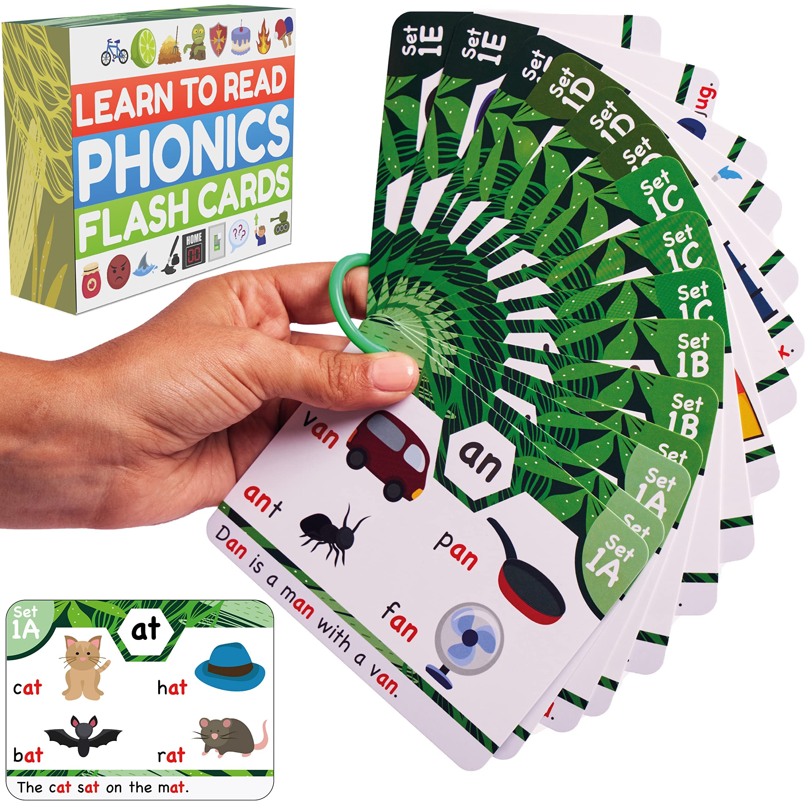 Phonics Flash Cards - Learn To Read In 20 Stages - Digraphs CVC Blends Long Vowel Sounds - Games ...