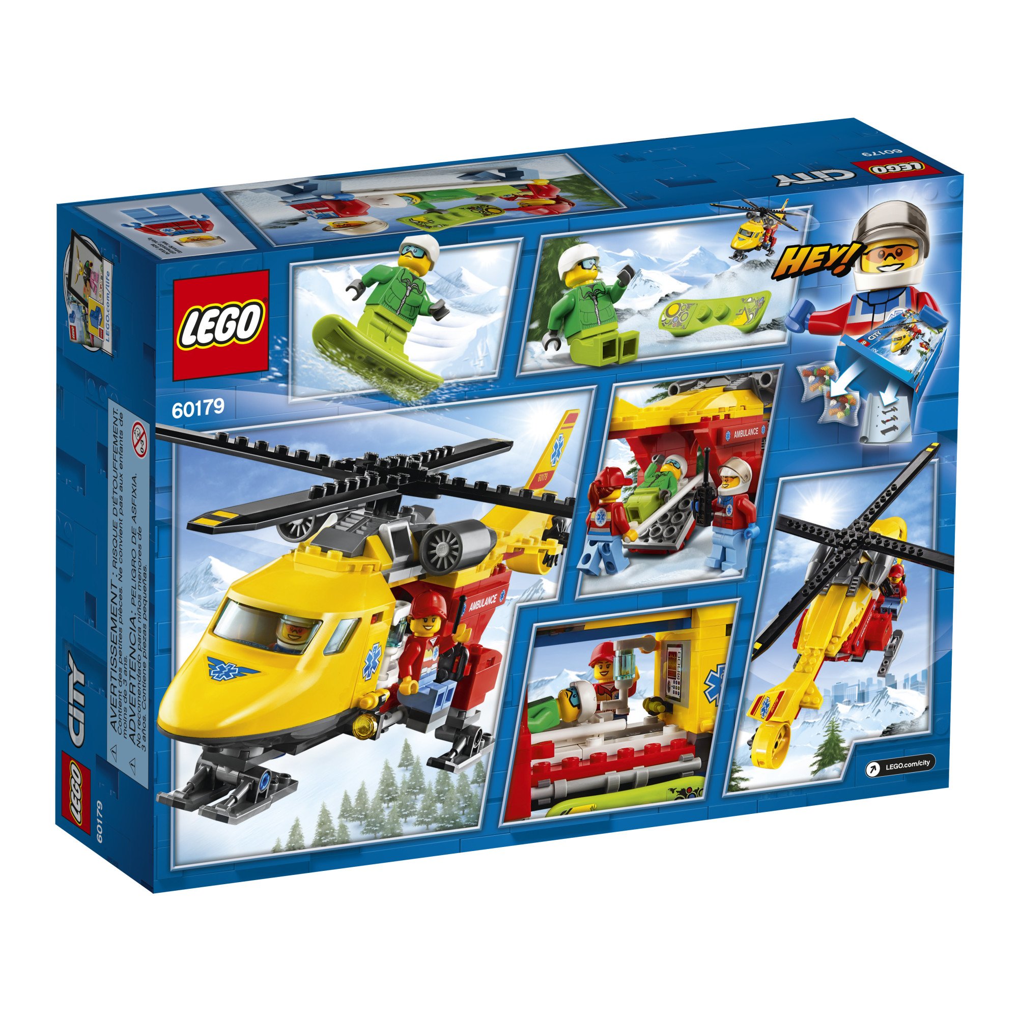 LEGO City Ambulance Helicopter 60179 Building Kit, New 2019 (190 Pieces ...