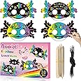 Amazon.com: B1ykin 30Pcs Axolotl Scratch Mask Gift Set, DIY Magic ...