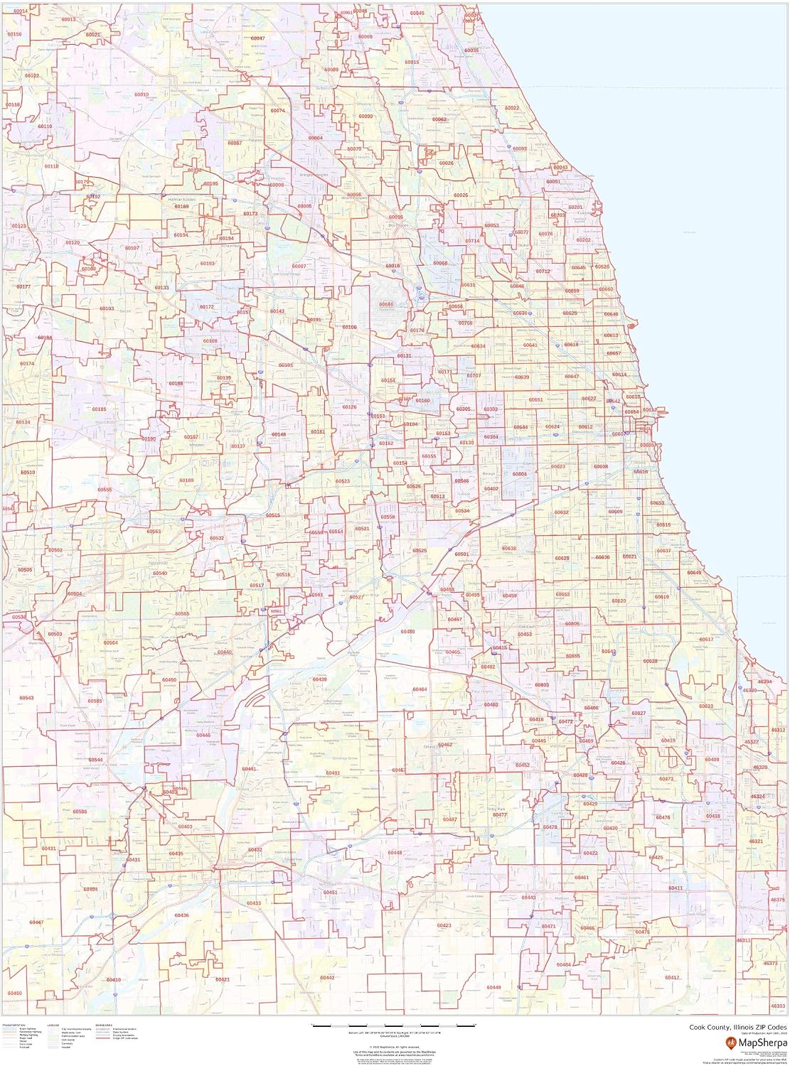 Map Of Cook County Zip Codes