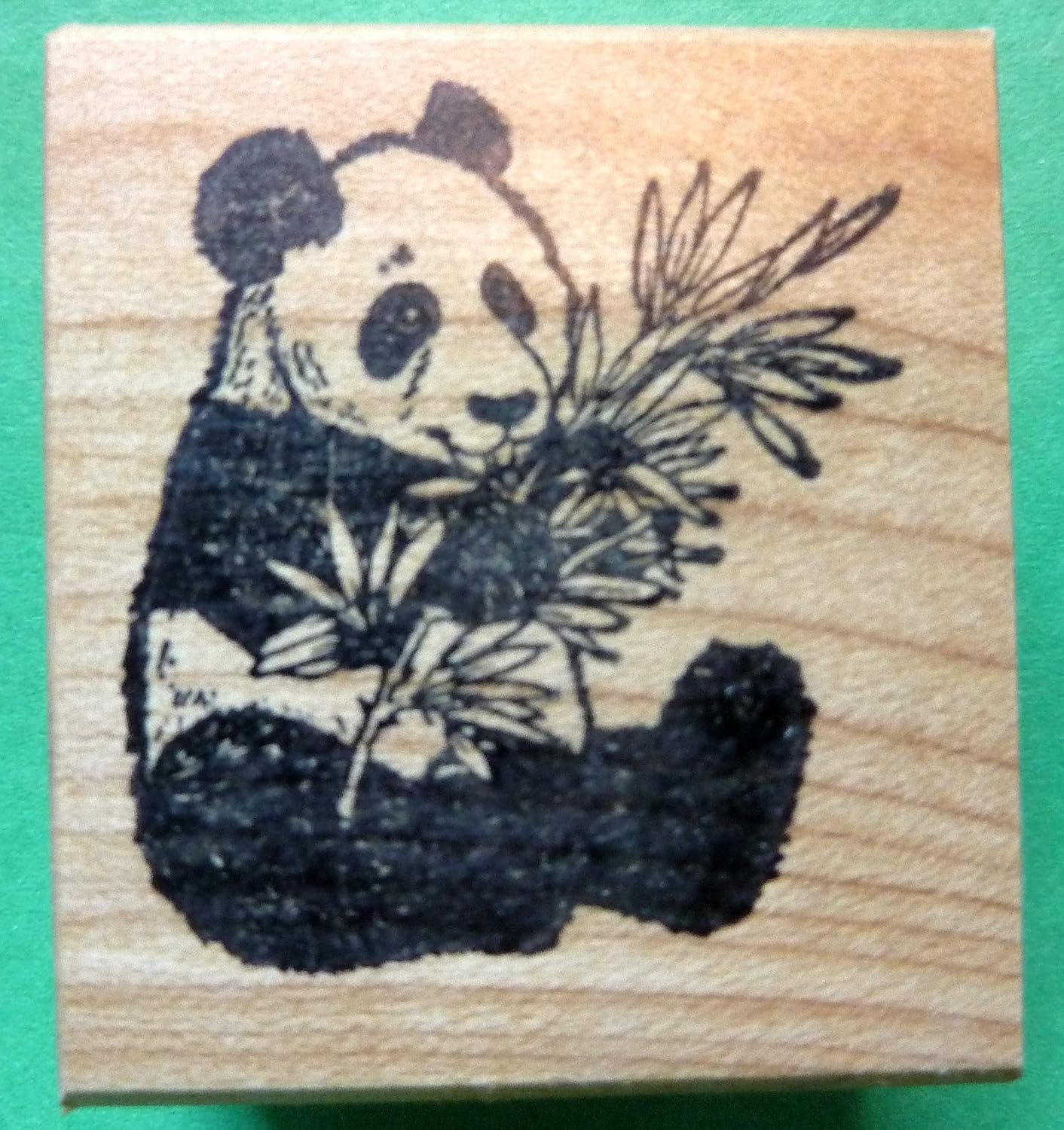 Amazon.com: Panda Bear Rubber Stamp, Wood Mounted: Arts, Crafts & Sewing