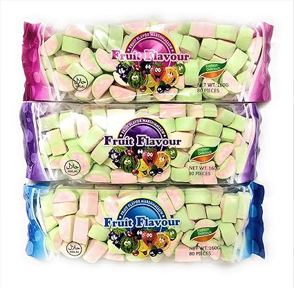 FRUIT FLAVOUR Marshmallow Watermelon Shape (Pack of 3) (160g*3): Amazon ...