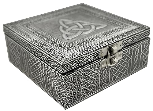 PLESIU VGI Elegant Jewelry Box with Hammered Metal Cladding and Soft ...