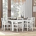Amazon.com - LUMISOL Extendable 7 Piece Dining Table Set with Chairs for 6 Solid Wood Kitchen ...