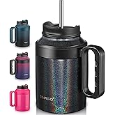 Amazon.com | CIVAGO 50 oz Insulated Tumbler Mug with Lid and Straw ...