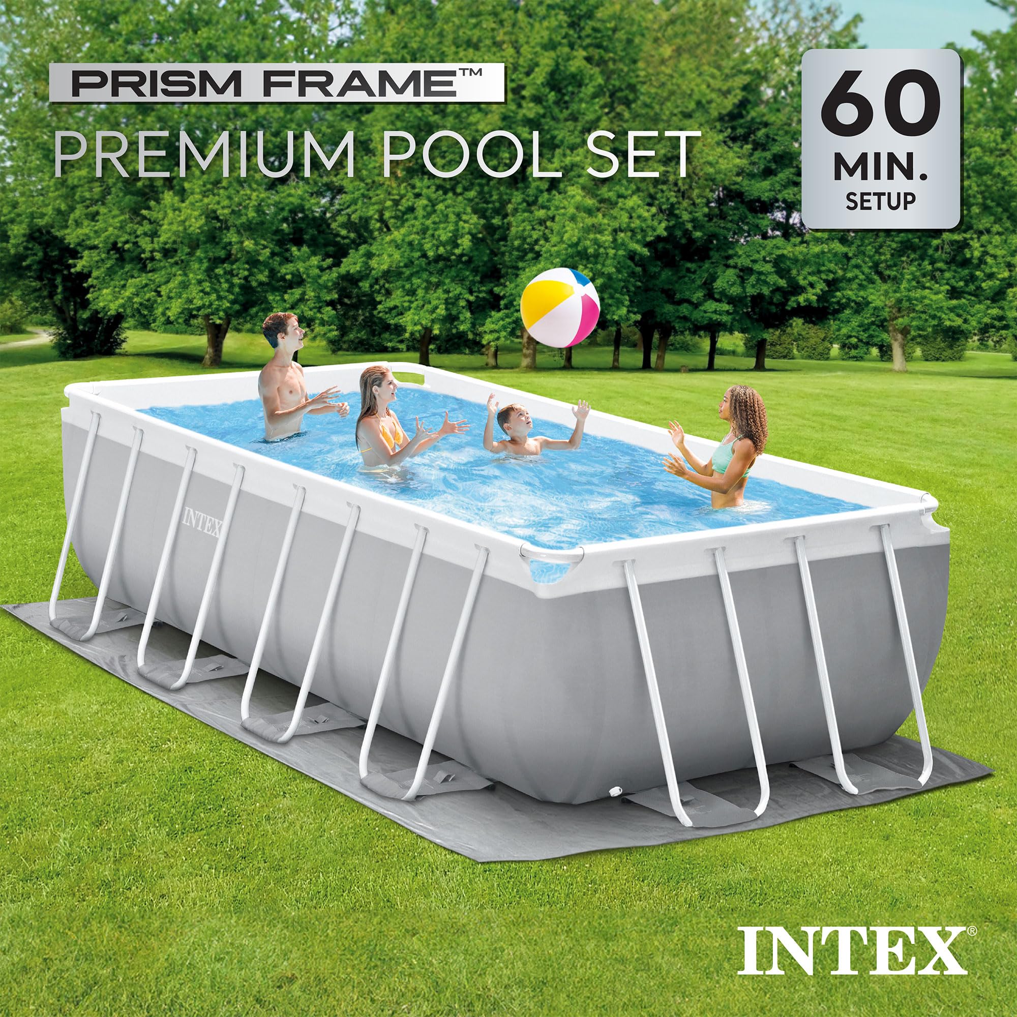 Mua 26791EH Prism Frame Premium Rectangular Above Ground Swimming Pool ...