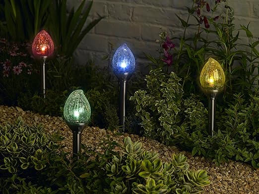 Smart Solar Flame Lights Set of 4 SS3262: Amazon.co.uk: Lighting