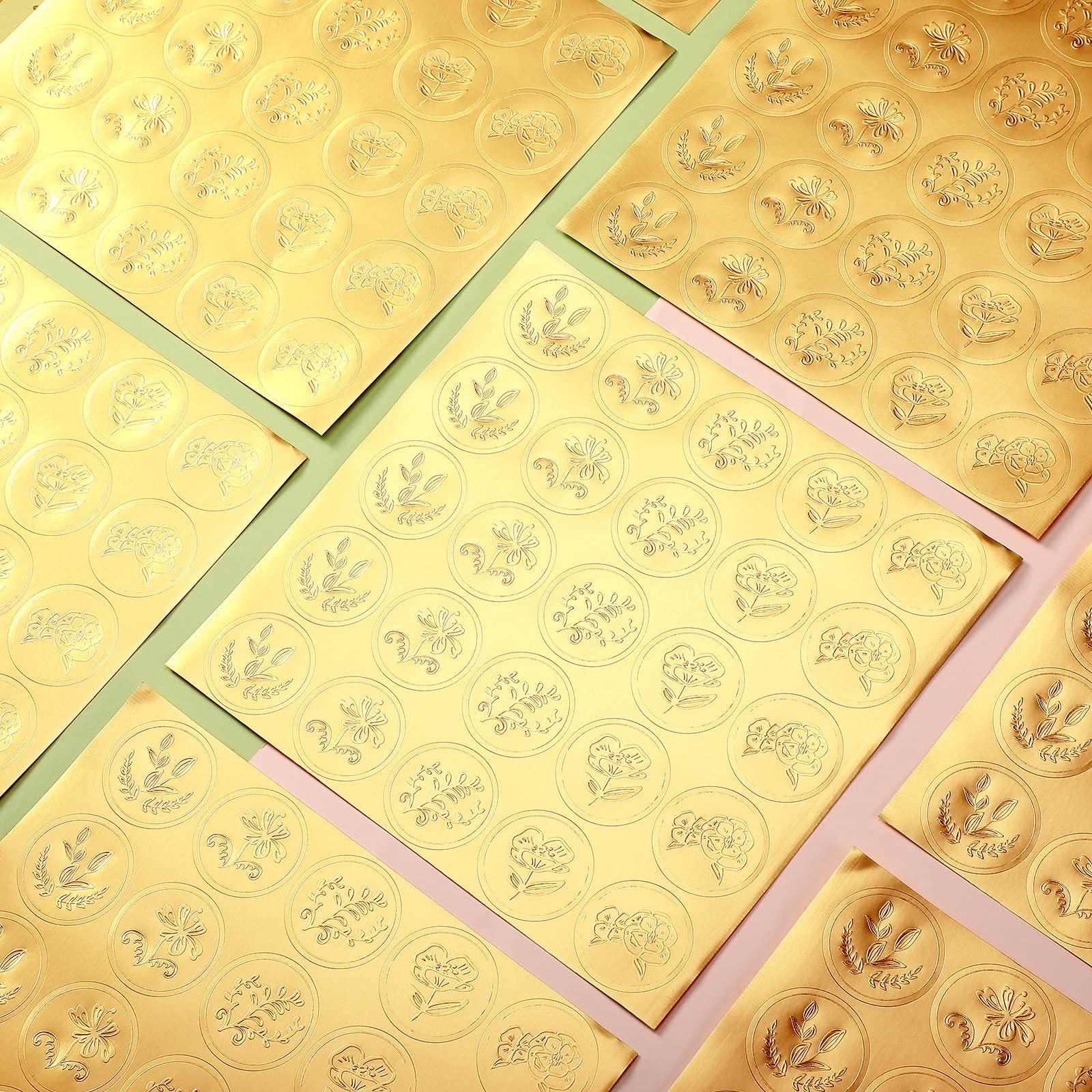 Mua 500 Pieces Gold Embossed Envelope Seals Stickers Adhesive Seal ...