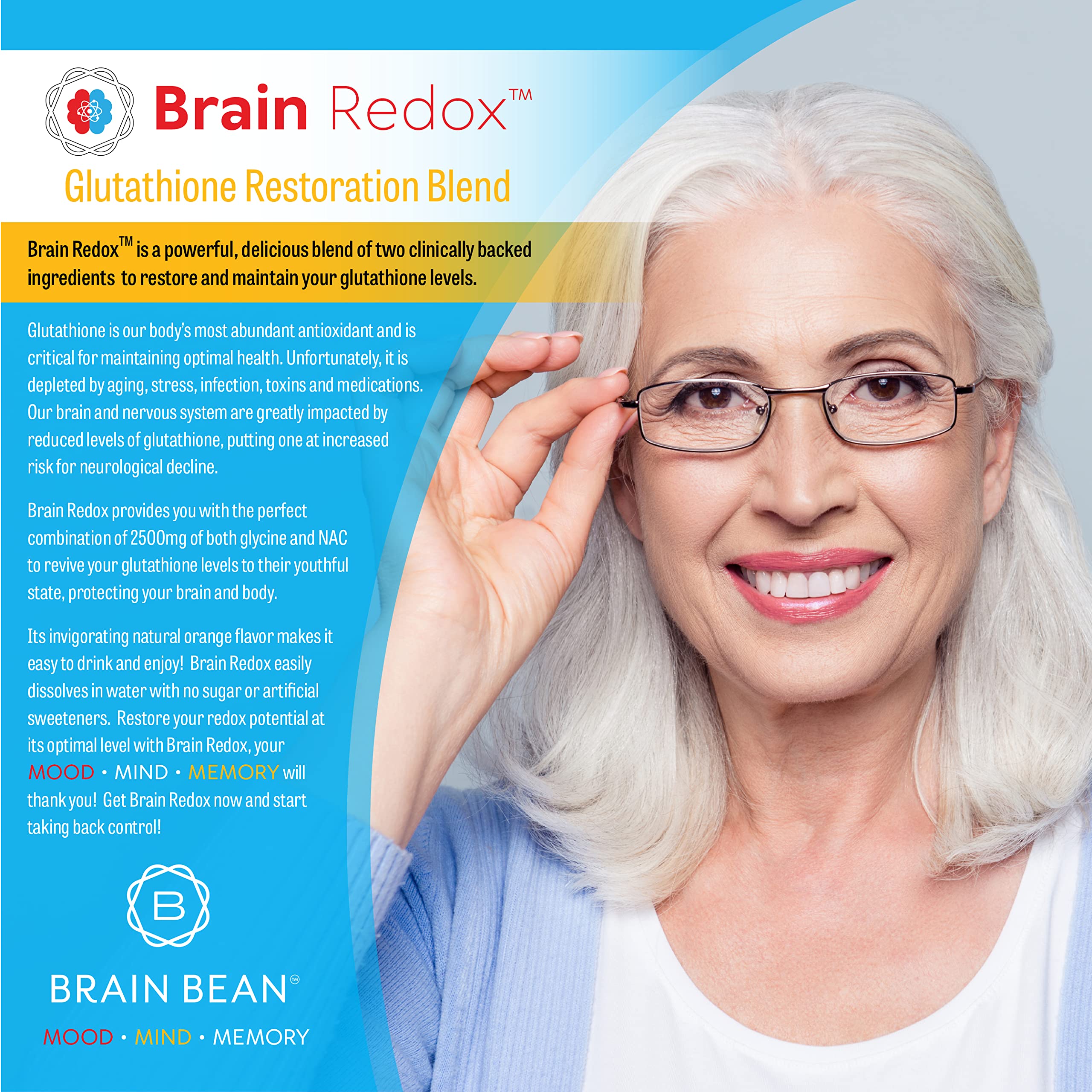 Mua Brain Redox™ - High Potency GlyNAC Supplement | Boost Glutathione ...