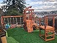 Amazon.com: Little Tikes Bobcat Ridge Wood Backyard Playset Climb Swing ...