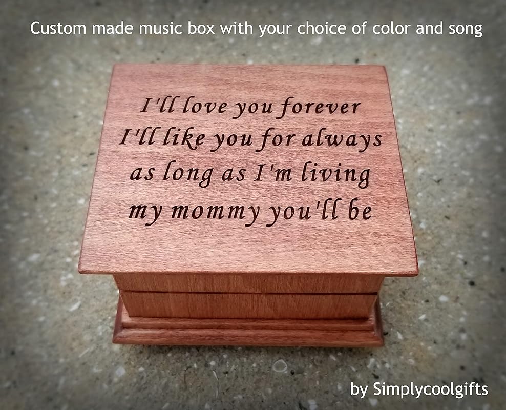 Amazon.com: Custom made music box with quote: I'll love you forever I ...