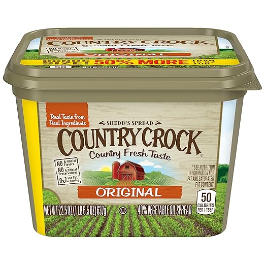 Amazon.com: Country Crock Buttery Spread, Original 22.5 oz, Bonus Size ...