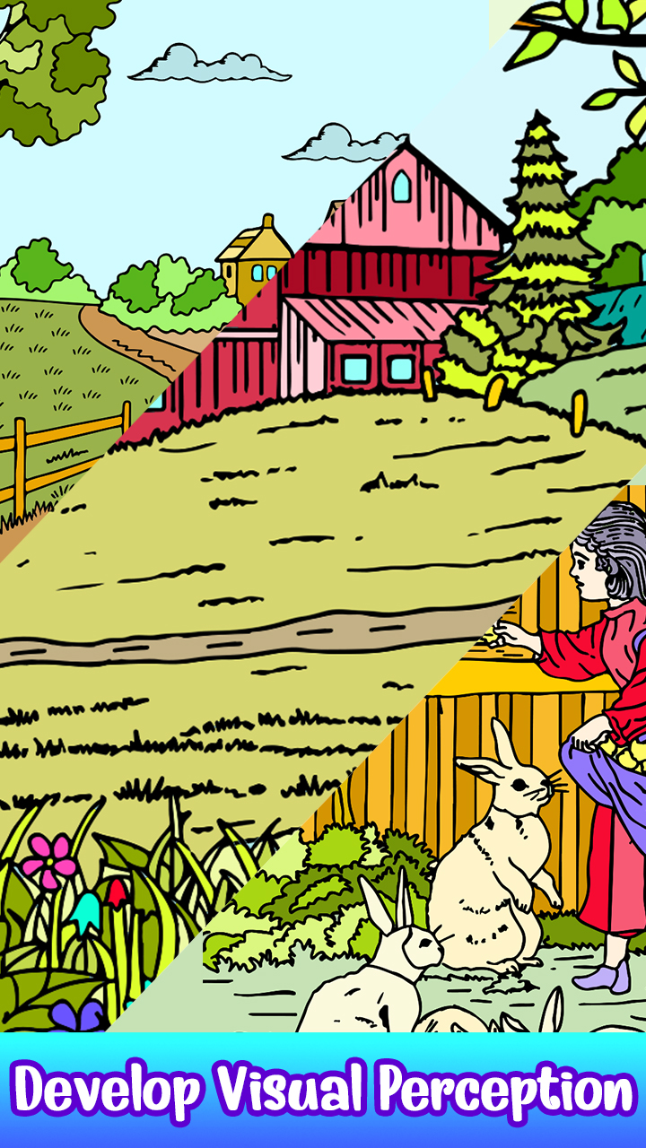 Amazon.com: Country Farm Color by Number Book - Grownups Paint ...