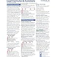 Microsoft Excel Formulas and Functions Laminated Quick Reference Training Tutorial Guide Cheat ...