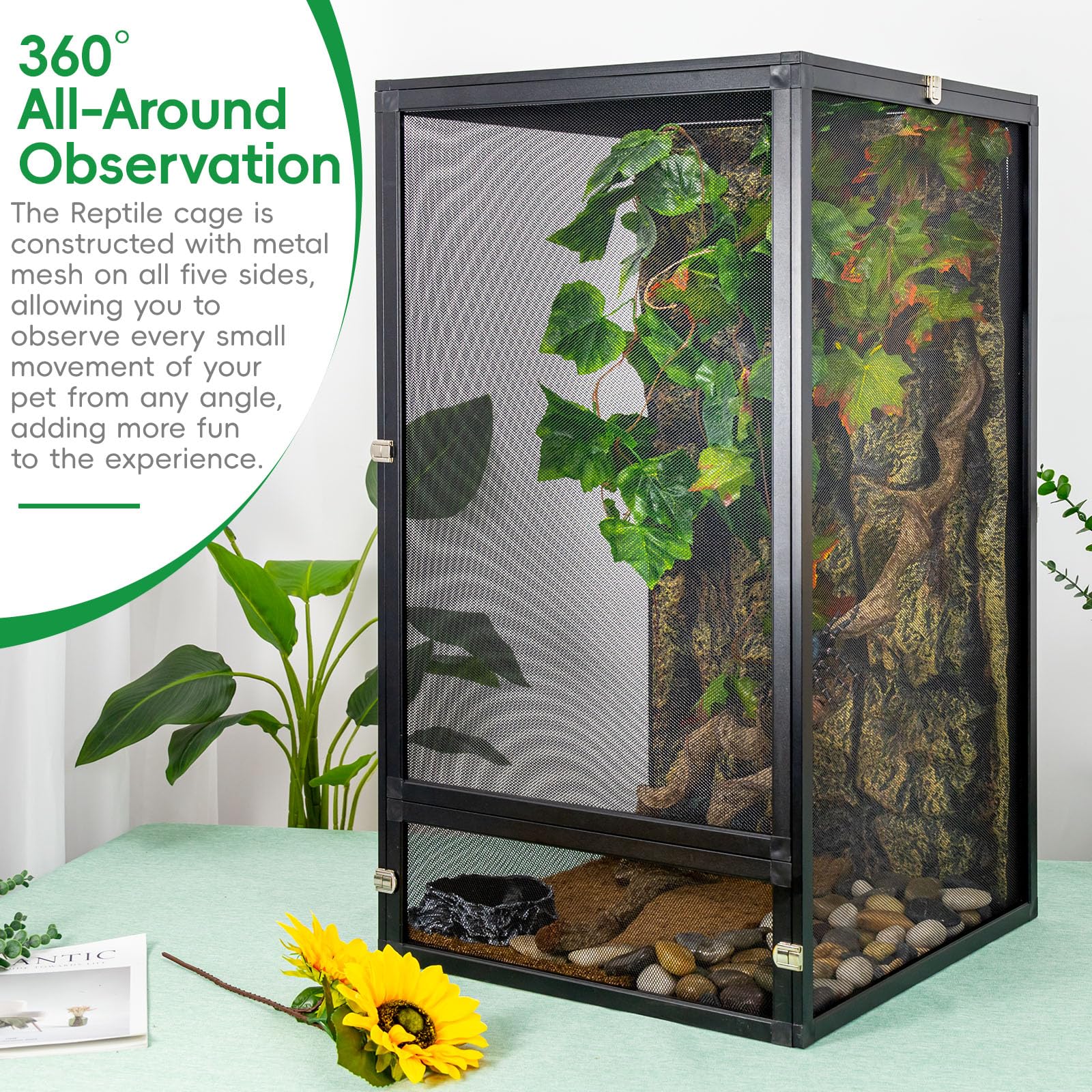 Mua 45-Gal Detachable and Foldable Reptile Butterfly Cage Terrarium ...