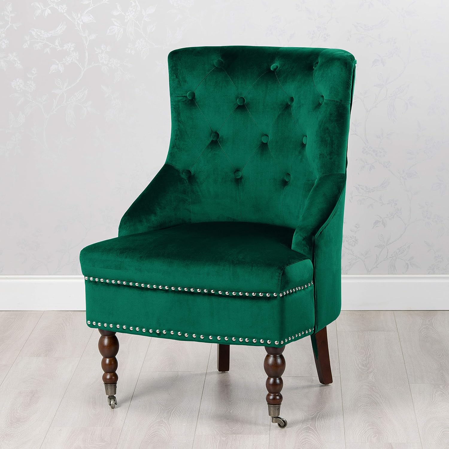 Tara Giftworks Torino Accent Chair (Emerald Green): Amazon.co.uk ...