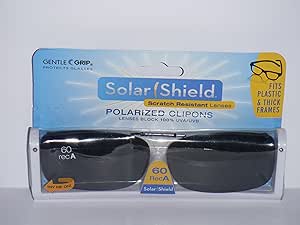 Amazon.com: Solar Shield 60 Rec a Polarized Clip-on Sunglasses Fits ...