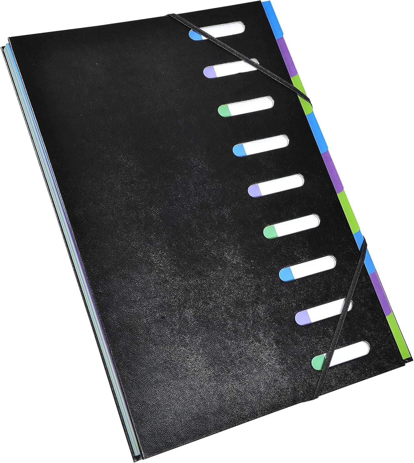 Exacompta Black Office Expanding Spine Multipart File, 9 Sections, A4 ...