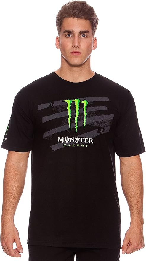 Monster Energy T-shirt Brooks, Black, Large: Amazon.co.uk: Clothing